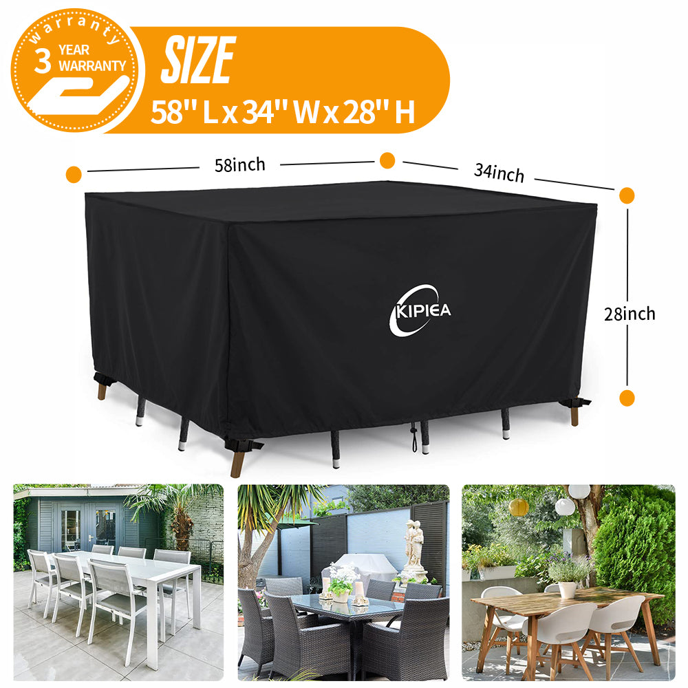 Kipiea 600D Patio Furniture Covers Waterproof Winter, Outdoor Furnitur ...